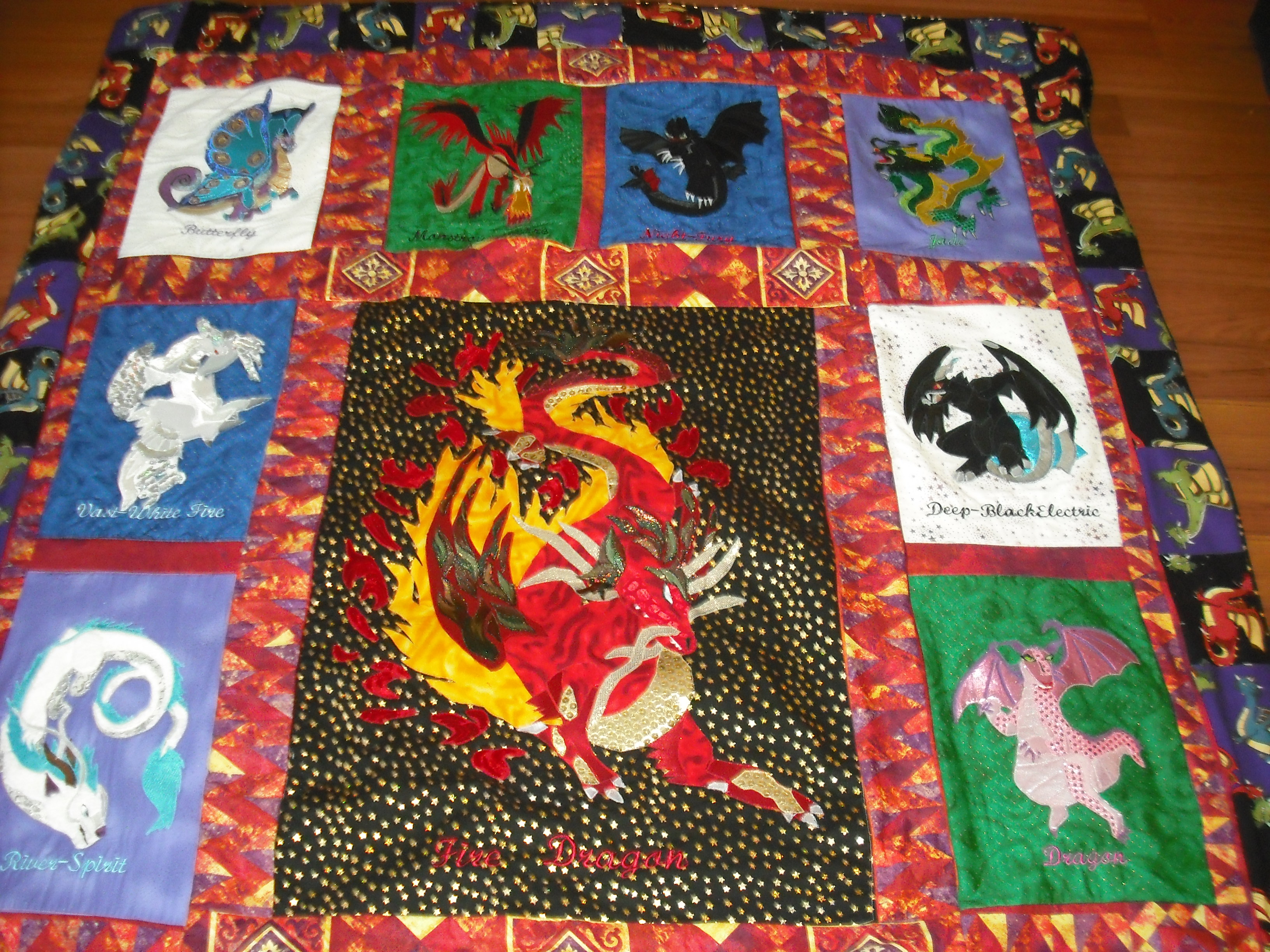 Dragon Quilt top and sides – Wicked Creations – by Design
